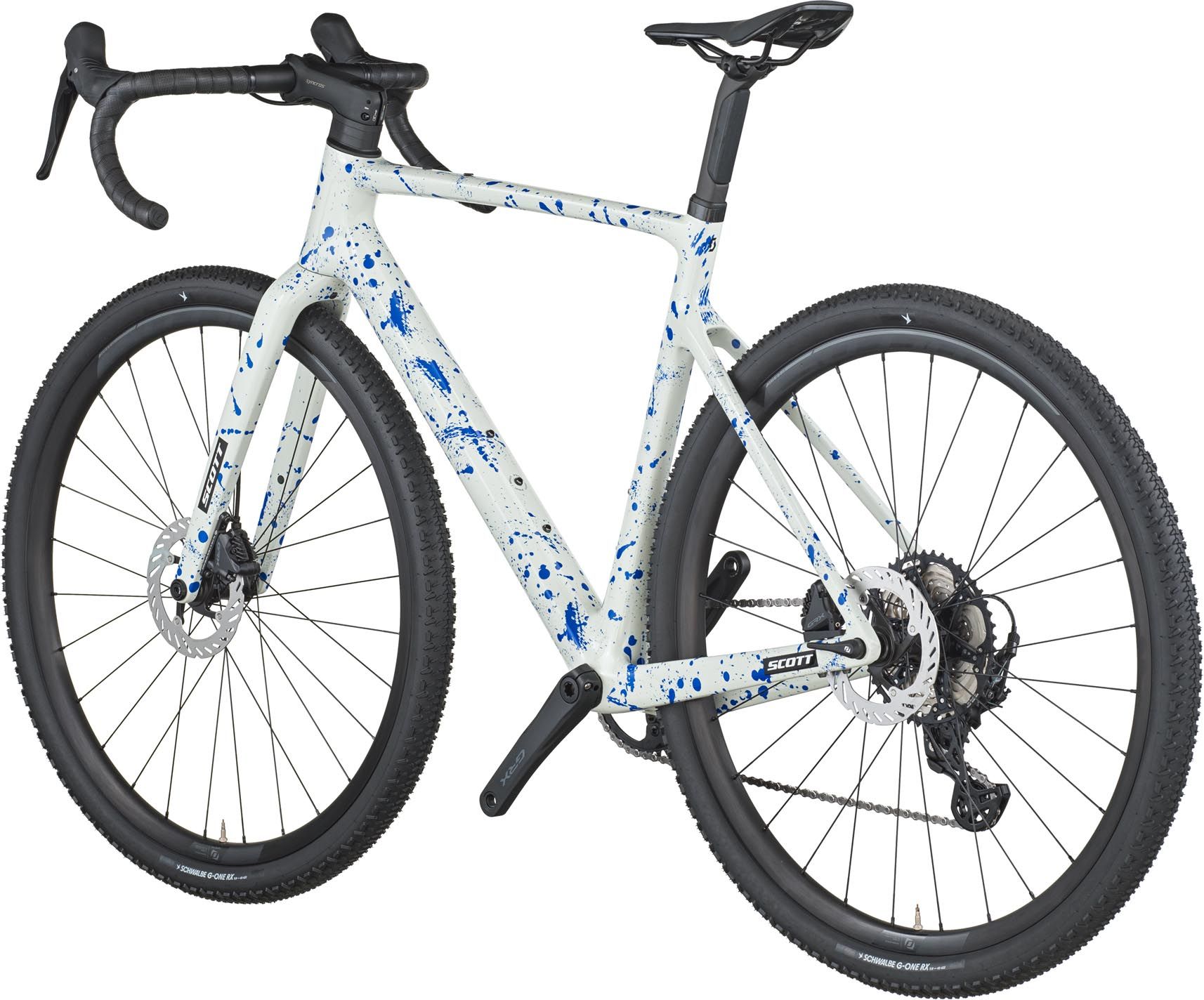 Scott Addict Gravel 30 white / splatter blue 2026 - Gravel bike | XS | 4253668357004