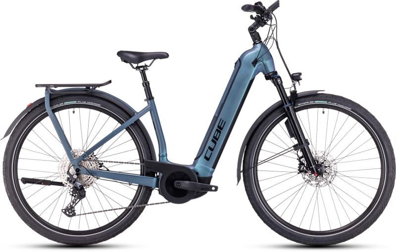 Cube Kathmandu Hybrid ABS 750 smaragdgrey n blue 2023 - E-Bike Trekkingrad Tiefeinsteiger | 46 ...