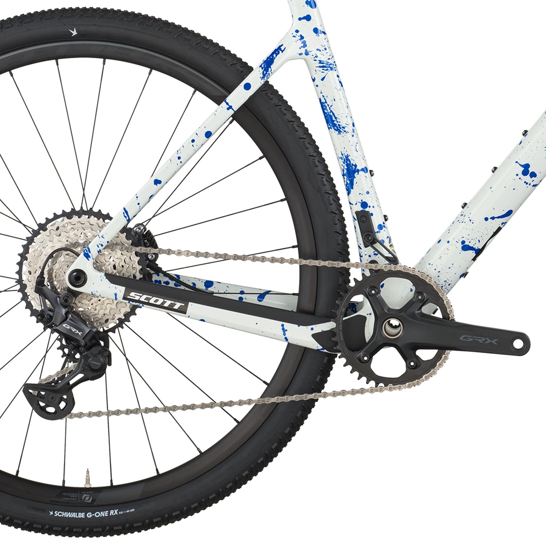 Scott Addict Gravel 30 white / splatter blue 2026 - Gravel bike | XS | 4253668357004