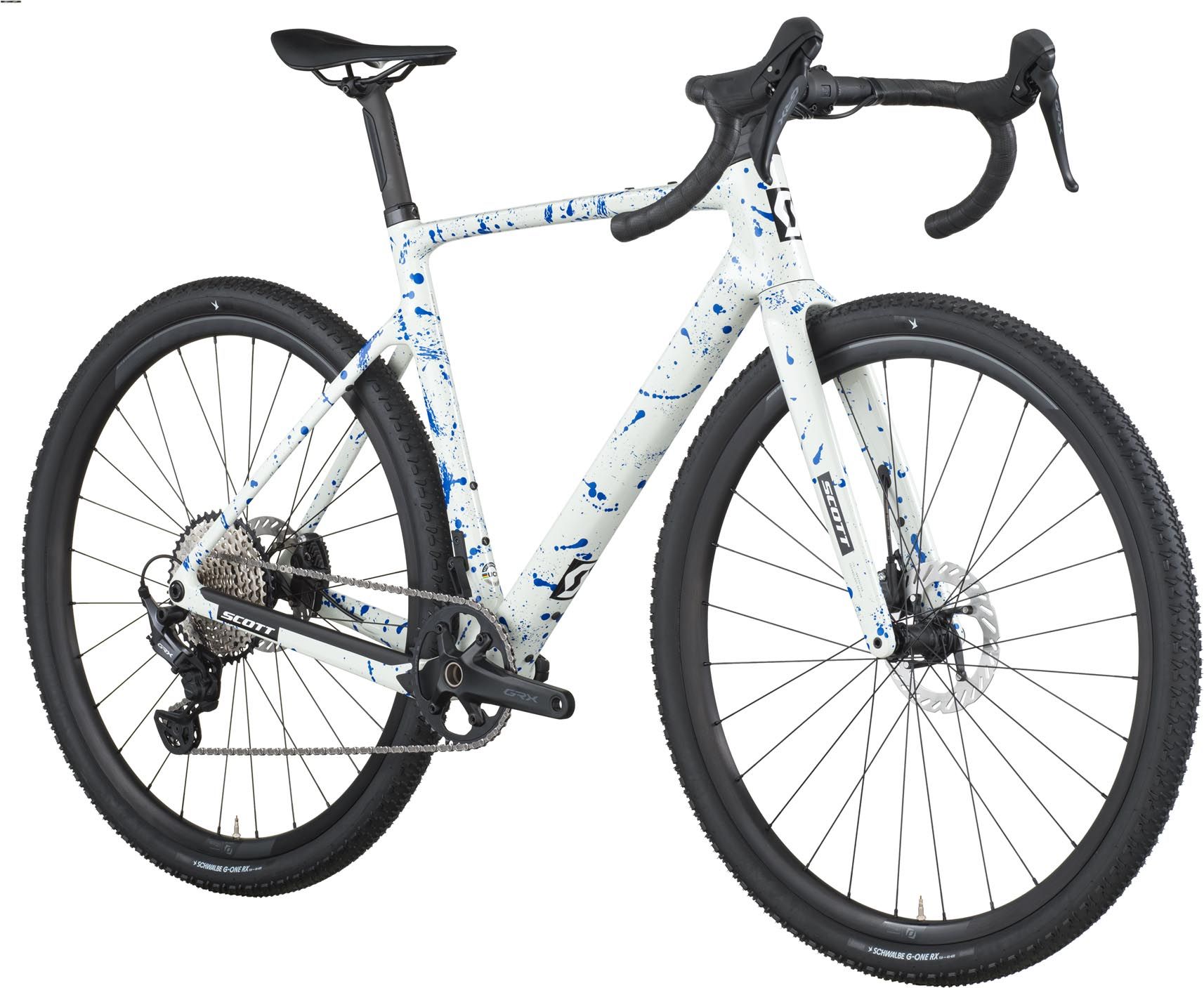 Scott Addict Gravel 30 white / splatter blue 2026 - Gravel bike | XS | 4253668357004